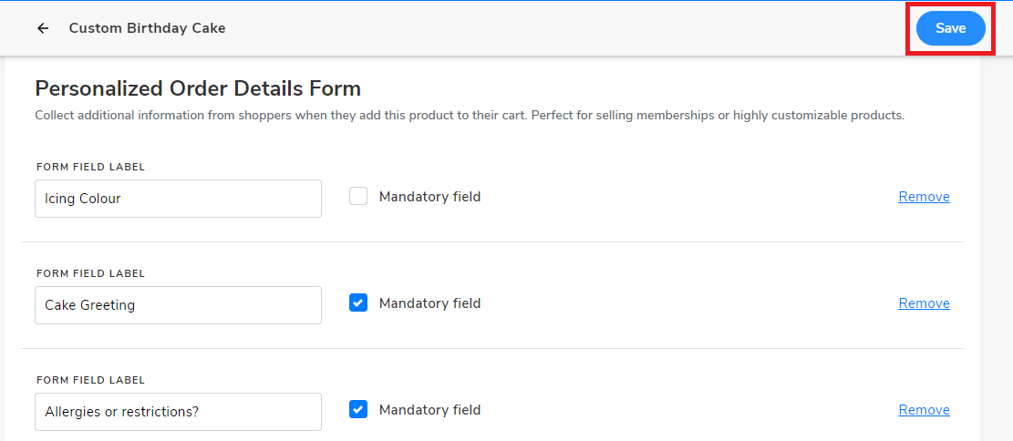 Sell Custom Products with Personalized Order Detail Forms - Website.com ...
