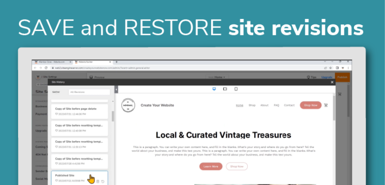 How To Save And Restore Web Design Revisions - Website.com Blog